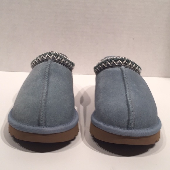 UGG | Shoes | Ugg Tasman Icy Blue Moccasin Suede Wool Slippers | Poshmark